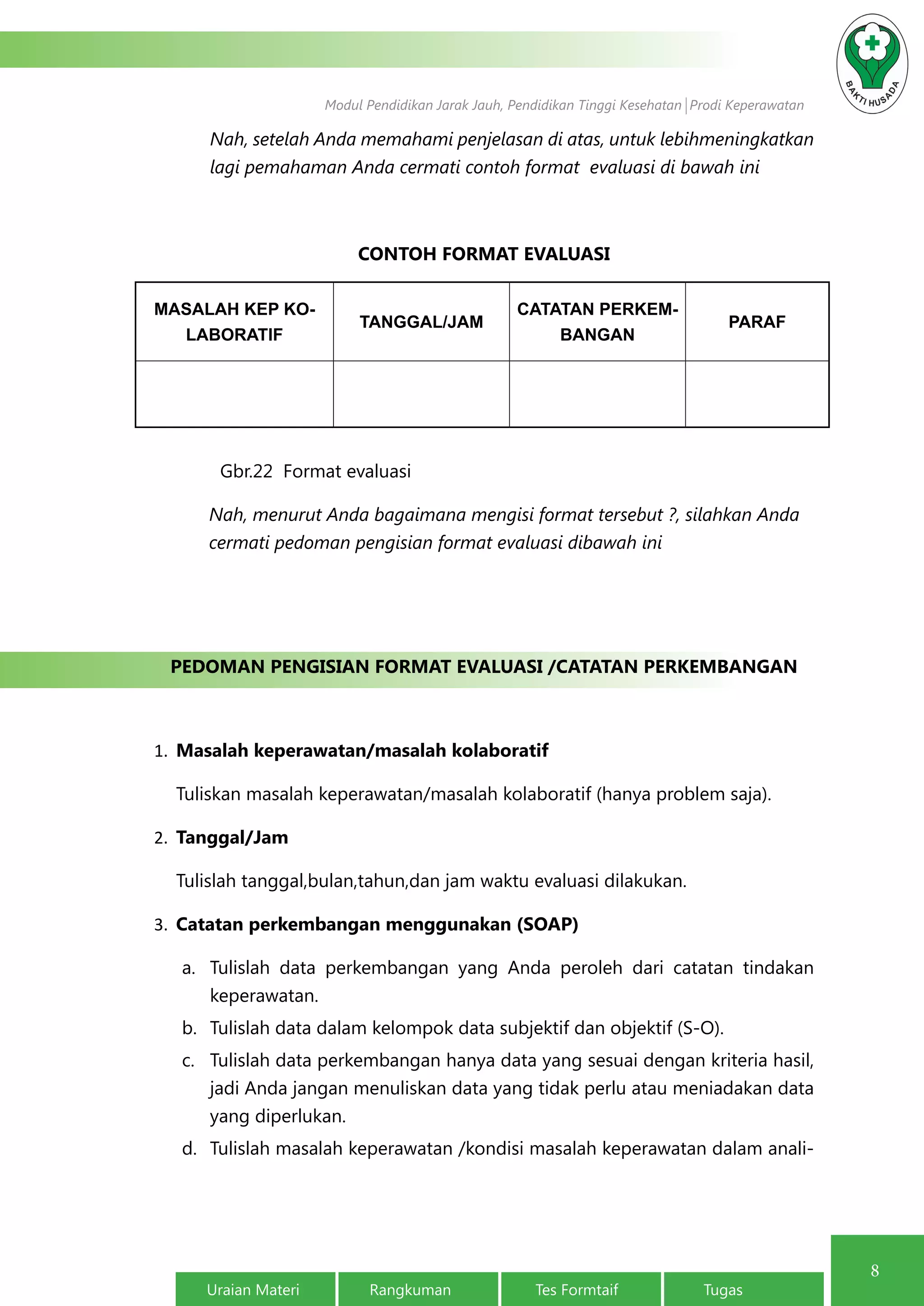 Evaluasi keperawatan | PDF