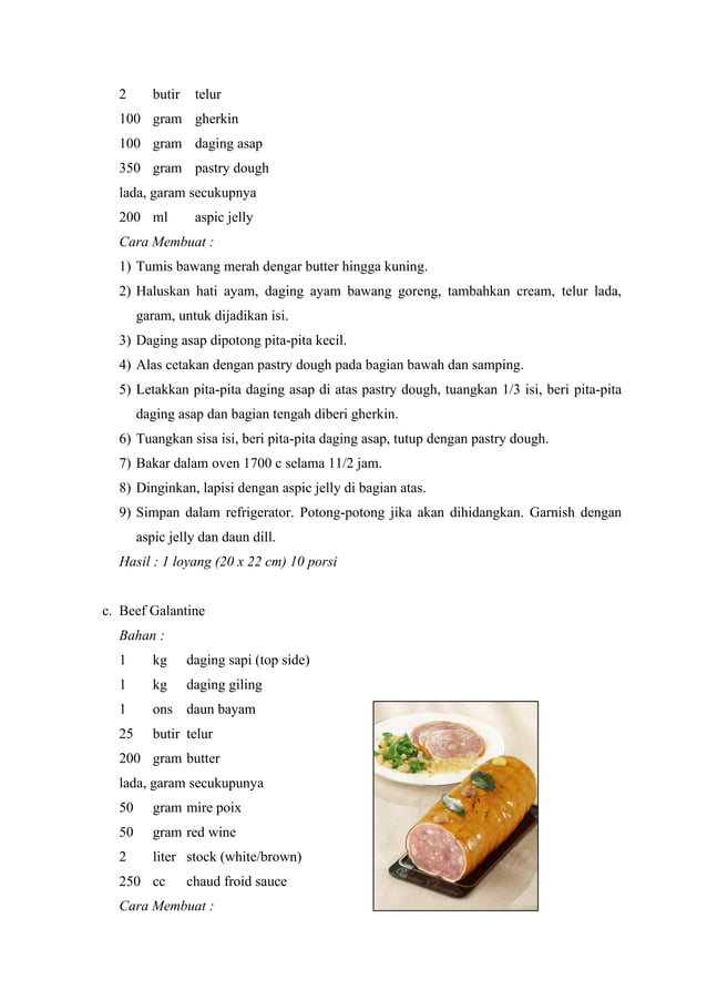 modul pegolahan dan penyajian makanan kontinental kelas 11 kuliner | PDF