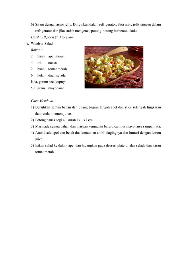 modul pegolahan dan penyajian makanan kontinental kelas 11 kuliner | PDF