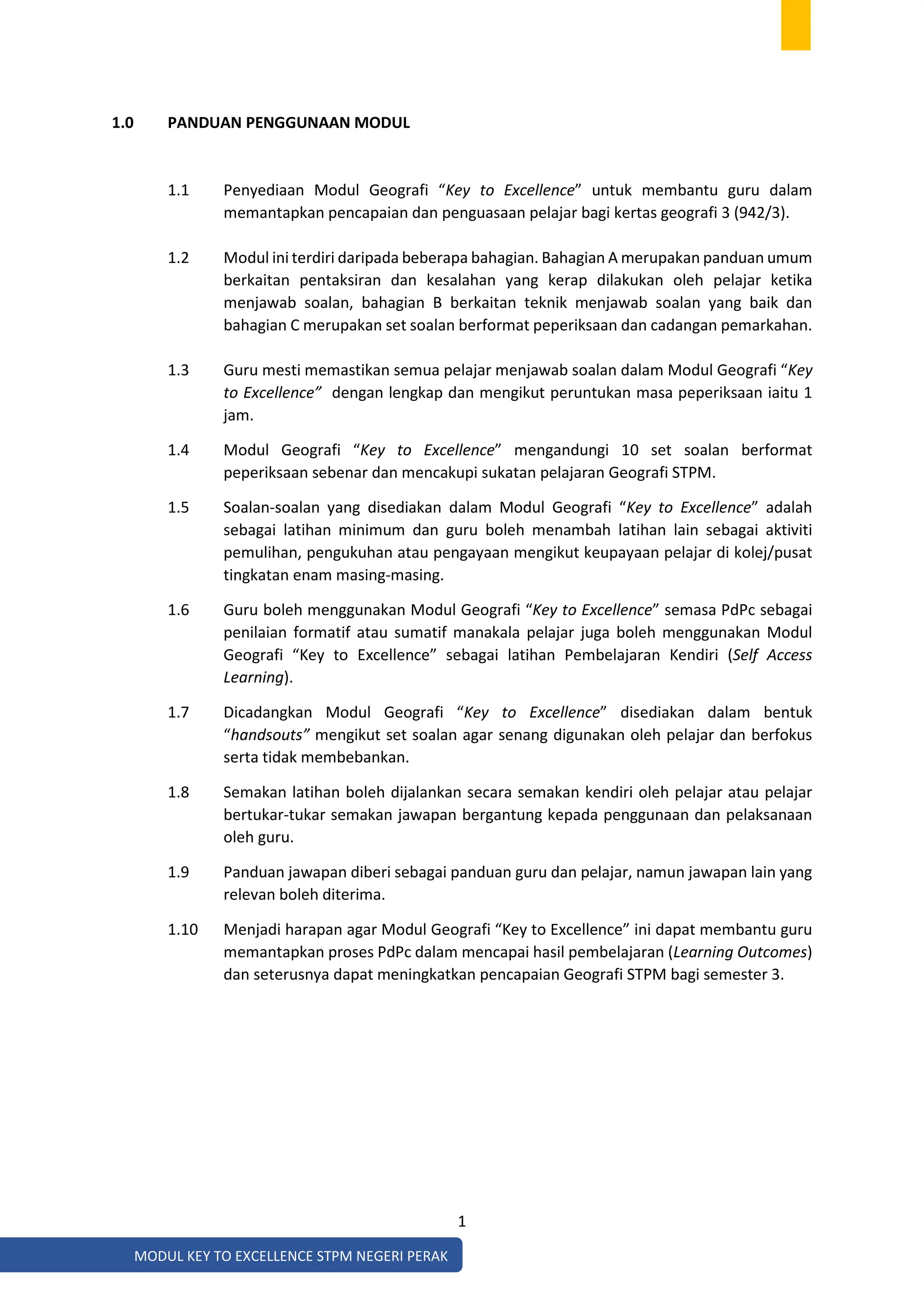 MODUL KTE GEOGRAFI STPM SEM PENGGAL DUA STPM 2024 | PDF