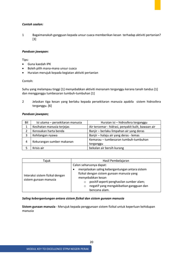 MODUL KTE GEOGRAFI STPM SEM PENGGAL DUA STPM 2024 | PDF