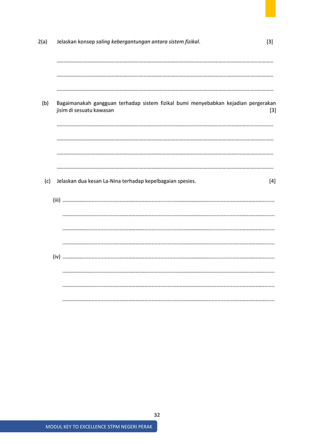 MODUL KTE GEOGRAFI STPM SEM PENGGAL DUA STPM 2024 | PDF