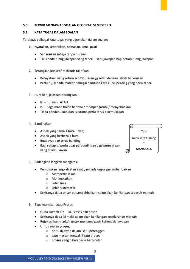 MODUL KTE GEOGRAFI STPM SEM PENGGAL DUA STPM 2024 | PDF
