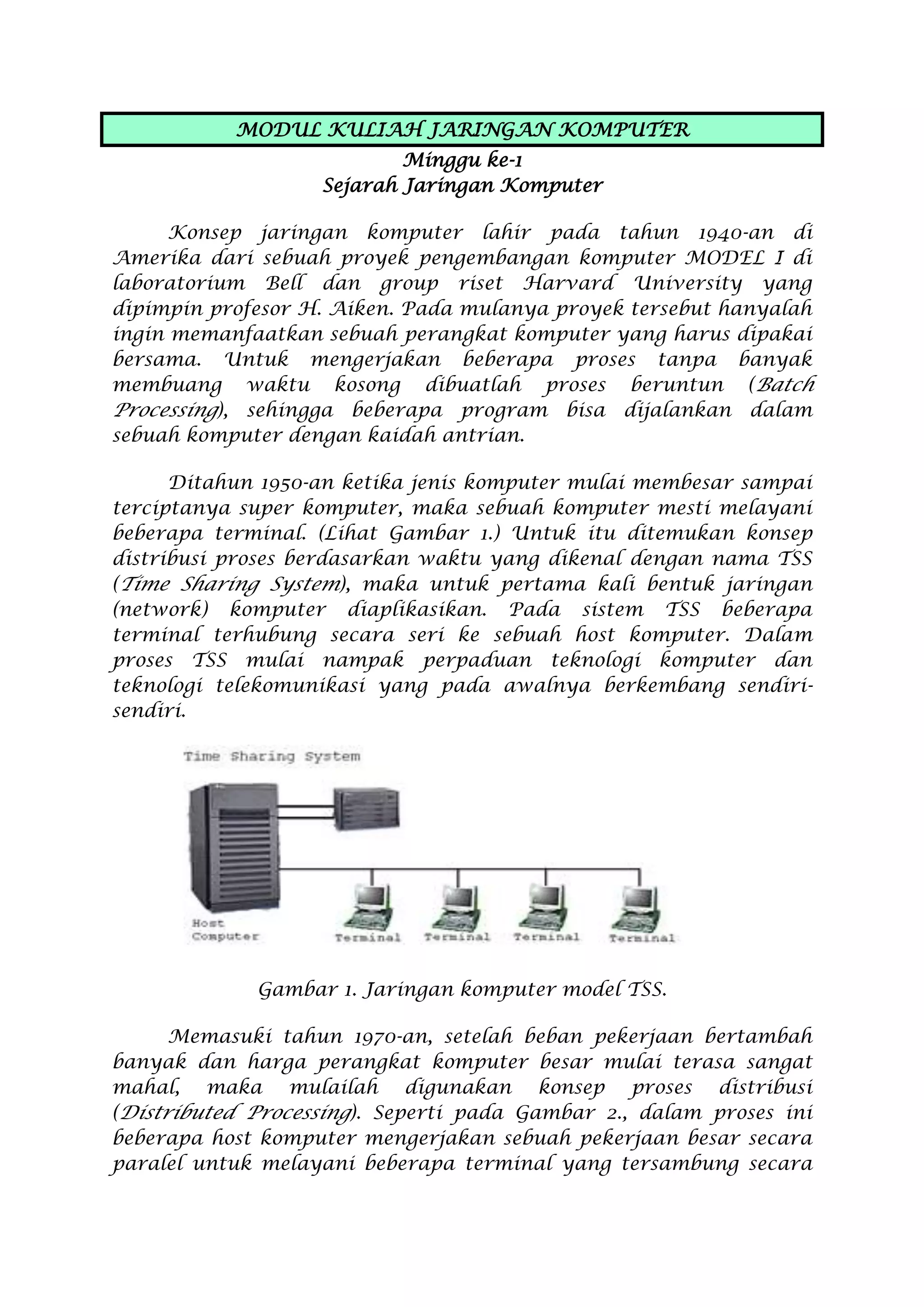Modul kuliah jaringan komputer | DOCX