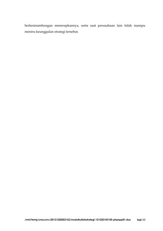 Modul kuliah strategi | DOC