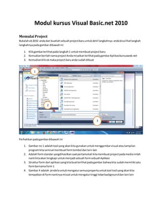 Modul kursus visual basic | DOCX