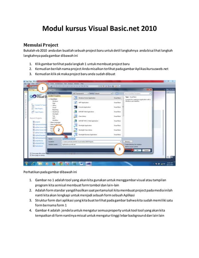 Modul kursus visual basic | DOCX