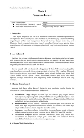 Modul Laravel | PDF