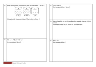Modul latihan matematik upsr isipadu cecair | DOCX