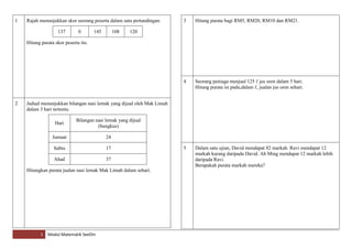 Modul latihan matematik upsr purata | DOCX