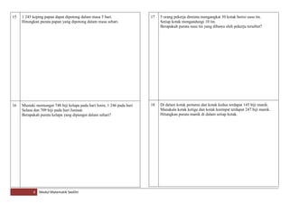 Modul latihan matematik upsr purata | DOCX