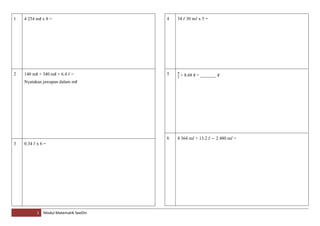 Modul latihan matematik upsr timbangan berat | DOCX