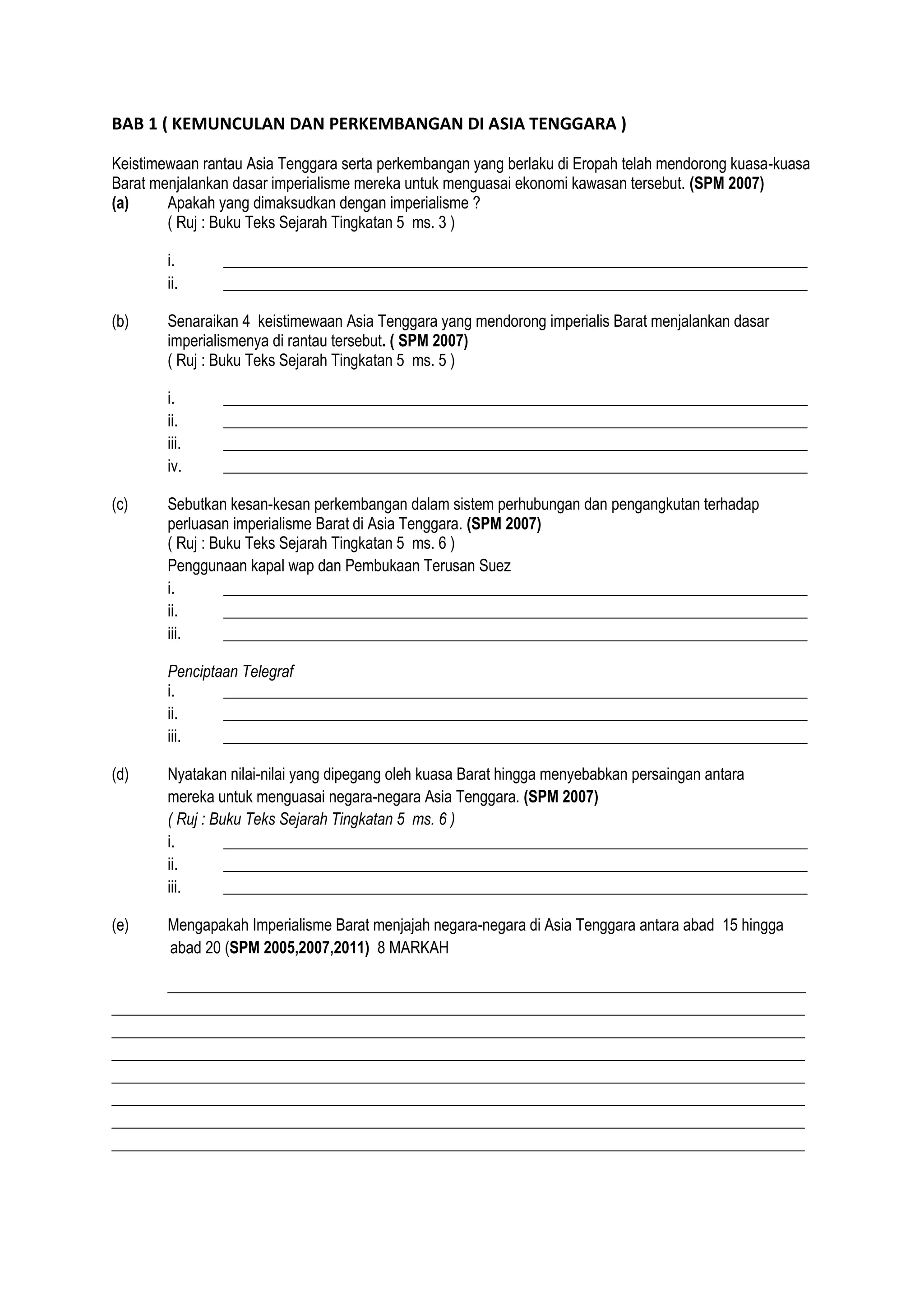 Modul latihan sej 5 | PDF