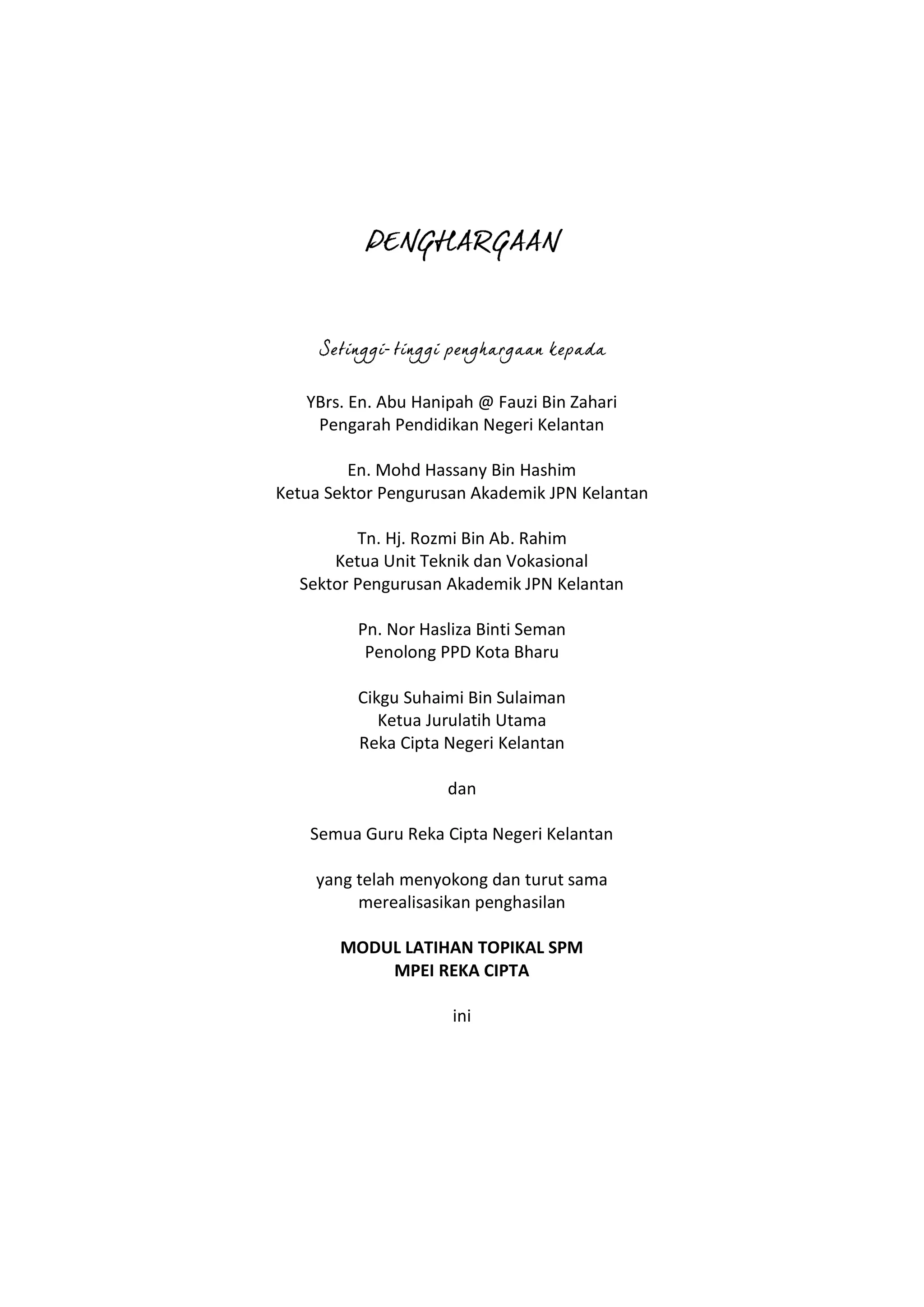 Modul Latihan Topikal Reka Cipta SPM | PDF