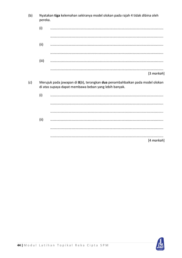 Modul Latihan Topikal Reka Cipta SPM | PDF