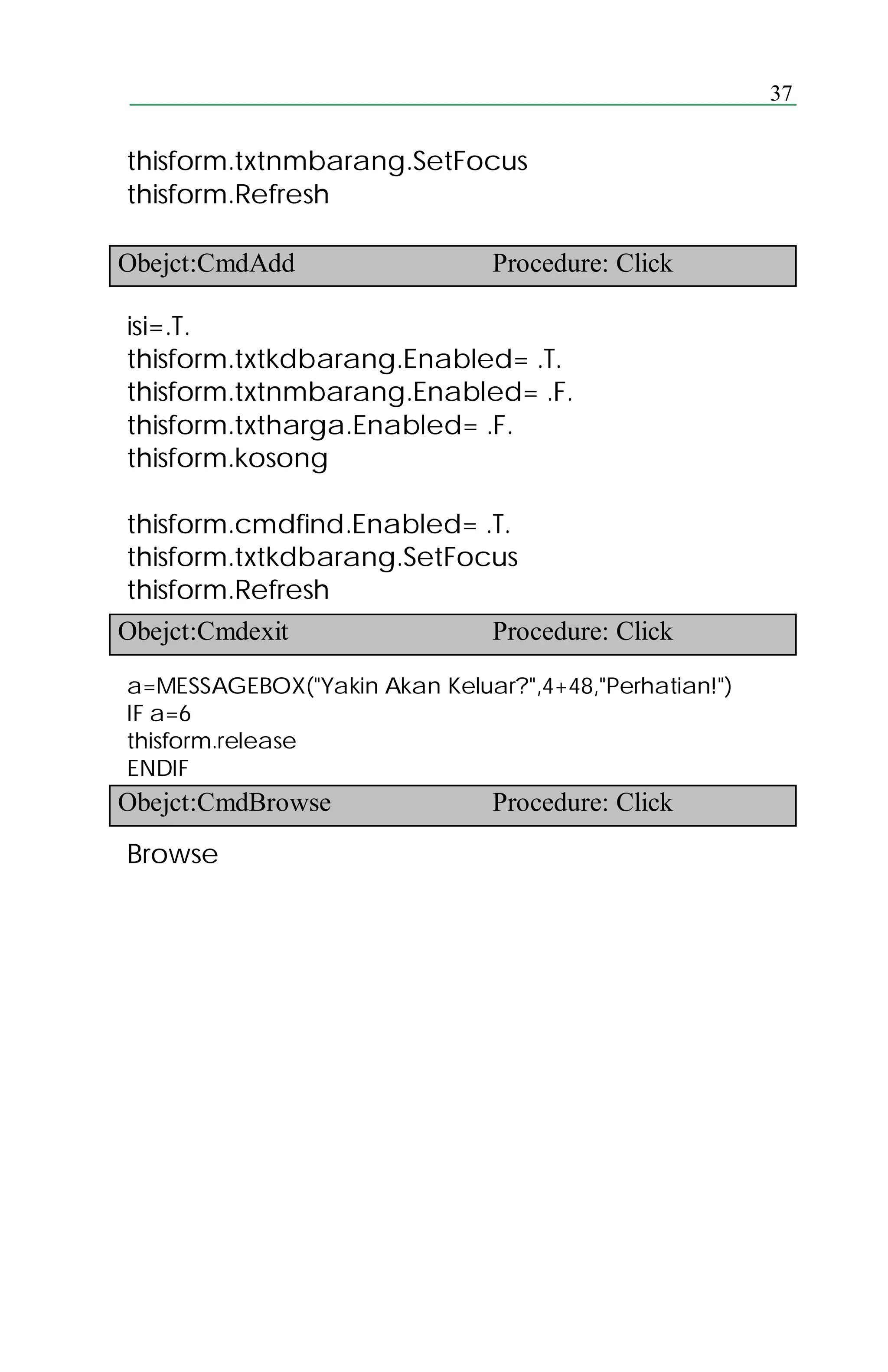 Modul Lengkap Microsoft visual Fox Pro | PDF
