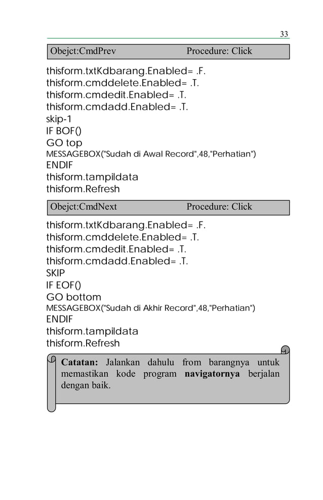 Modul Lengkap Microsoft visual Fox Pro | PDF