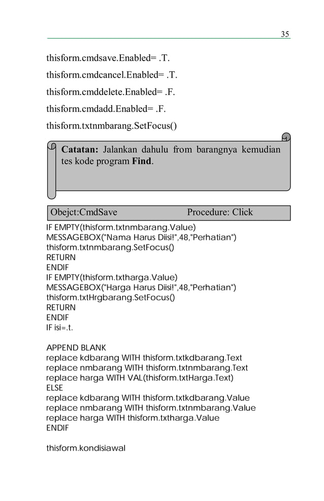 Modul Lengkap Microsoft visual Fox Pro | PDF