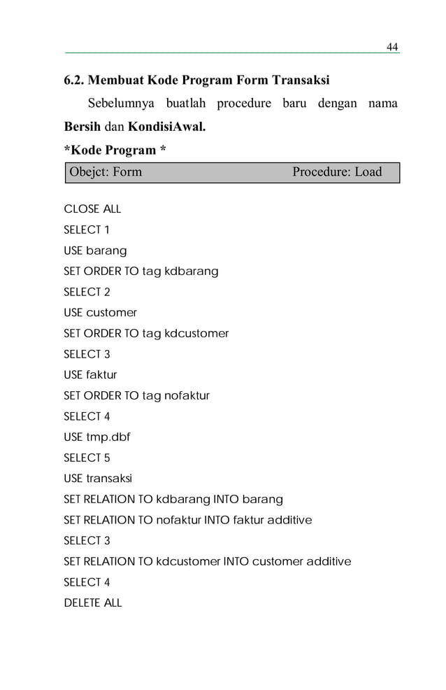 Modul Lengkap Microsoft visual Fox Pro | PDF