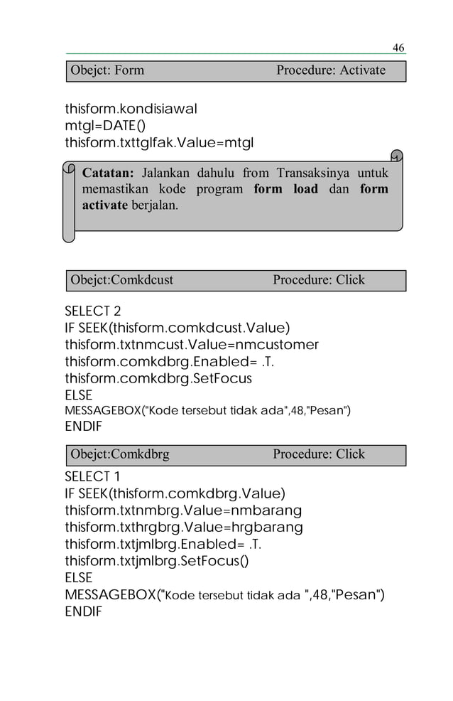 Modul Lengkap Microsoft visual Fox Pro | PDF