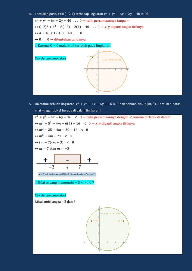 Modul lingkaran kelas xi (2019 2020) | PDF