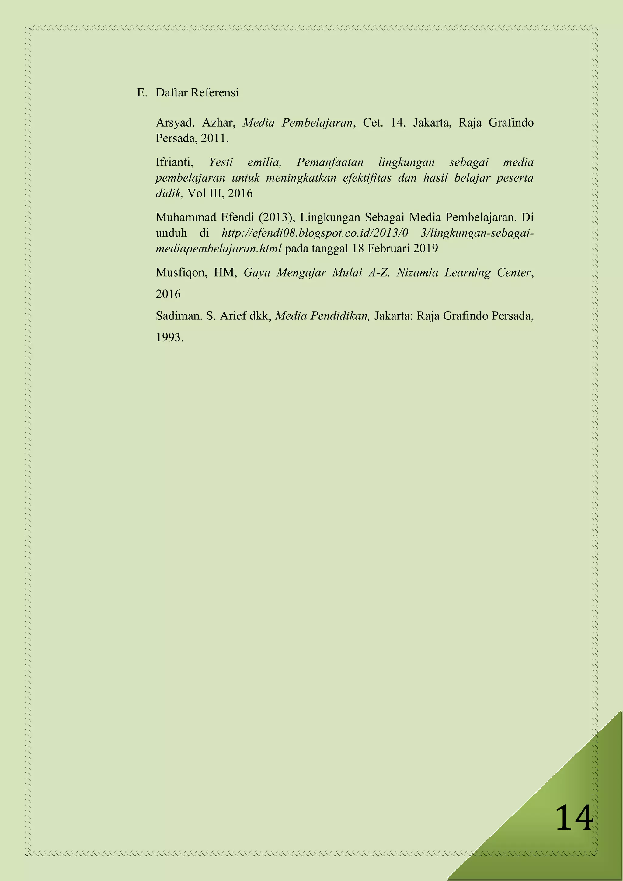 Modul lingkungan sebagai media pembelajaran dikonversi | PDF