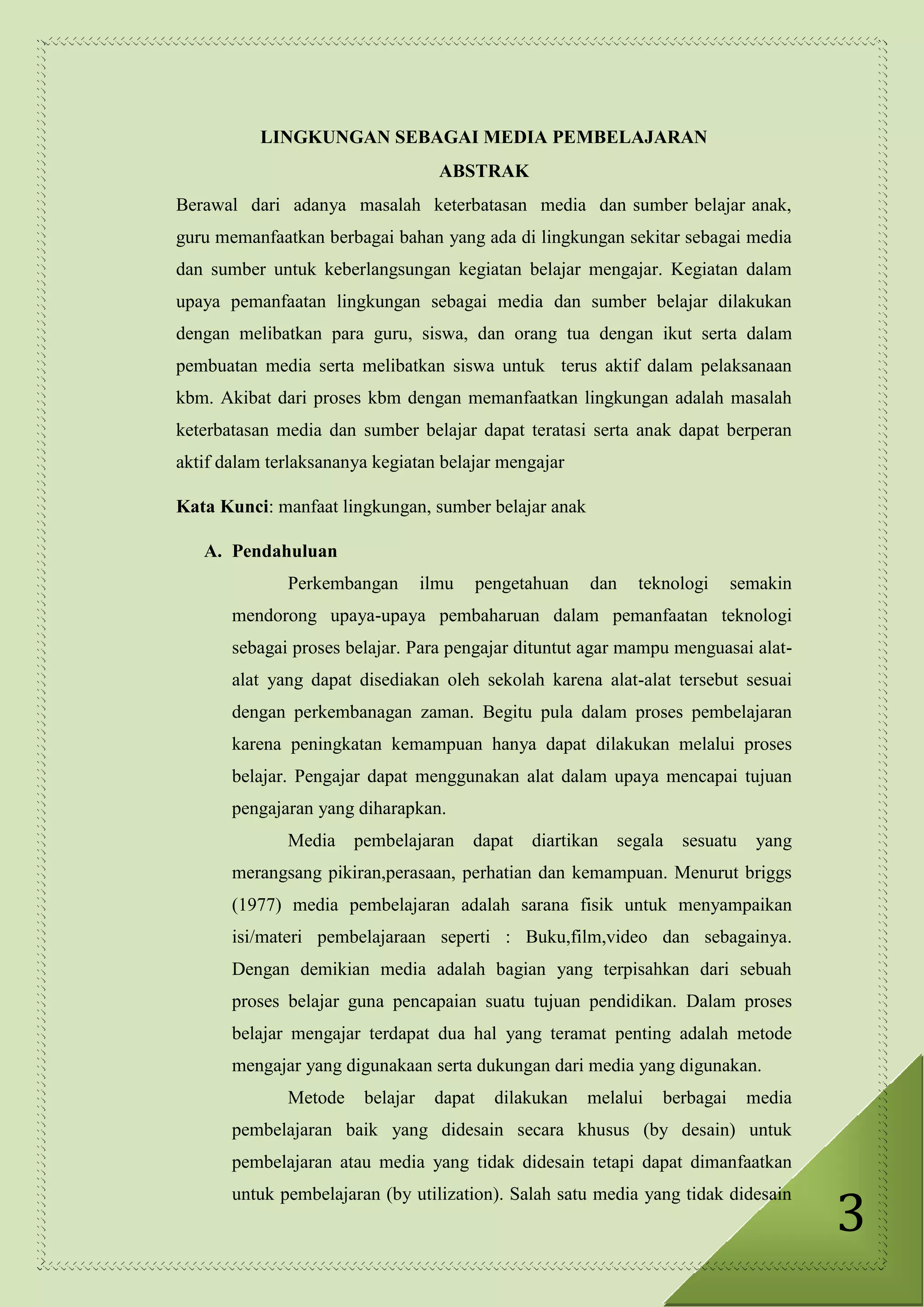 Modul lingkungan sebagai media pembelajaran dikonversi | PDF