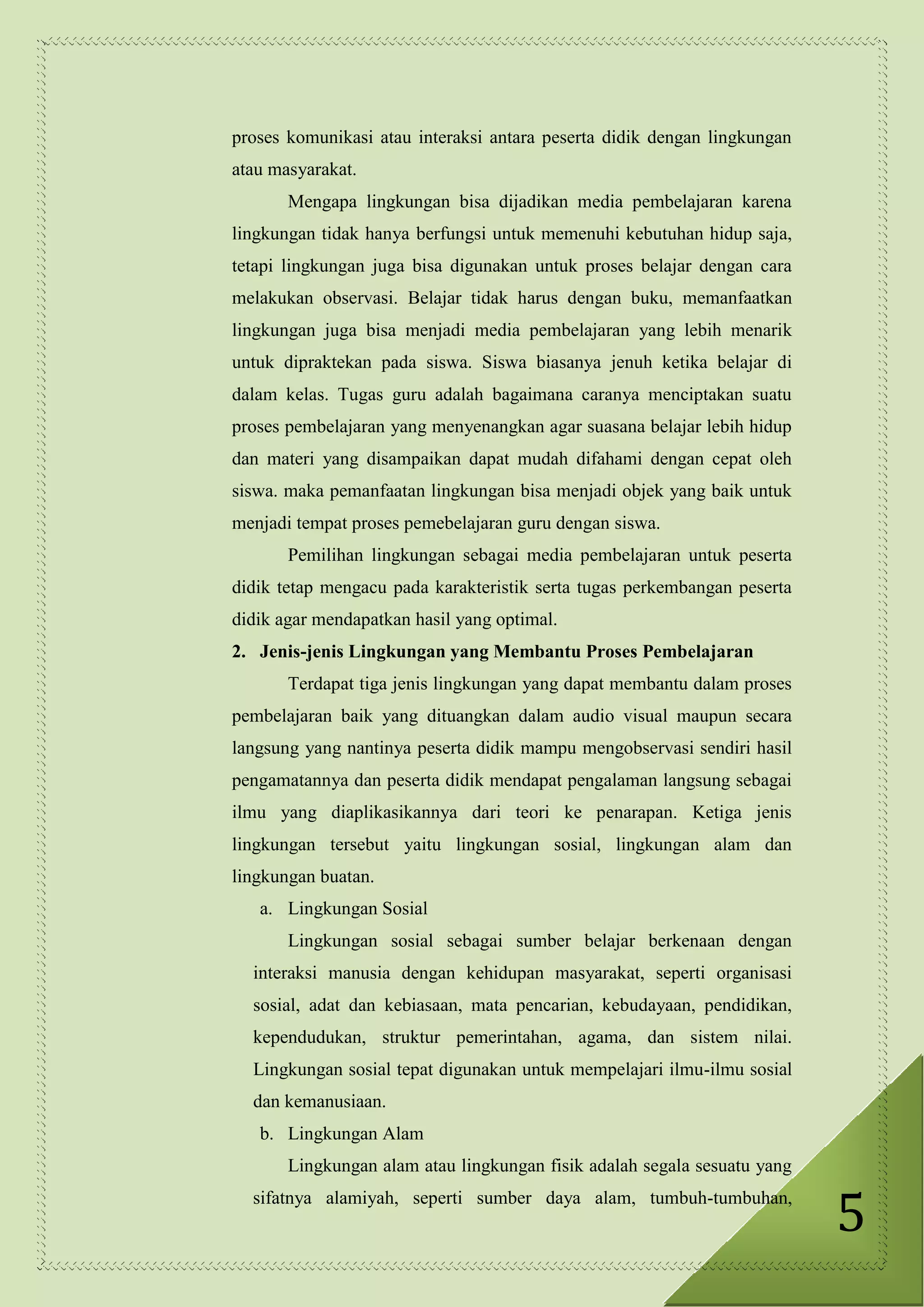 Modul lingkungan sebagai media pembelajaran dikonversi | PDF