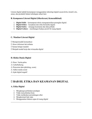 MODUL LITERASI DIGITAL untuk SMA kelas XI | DOCX