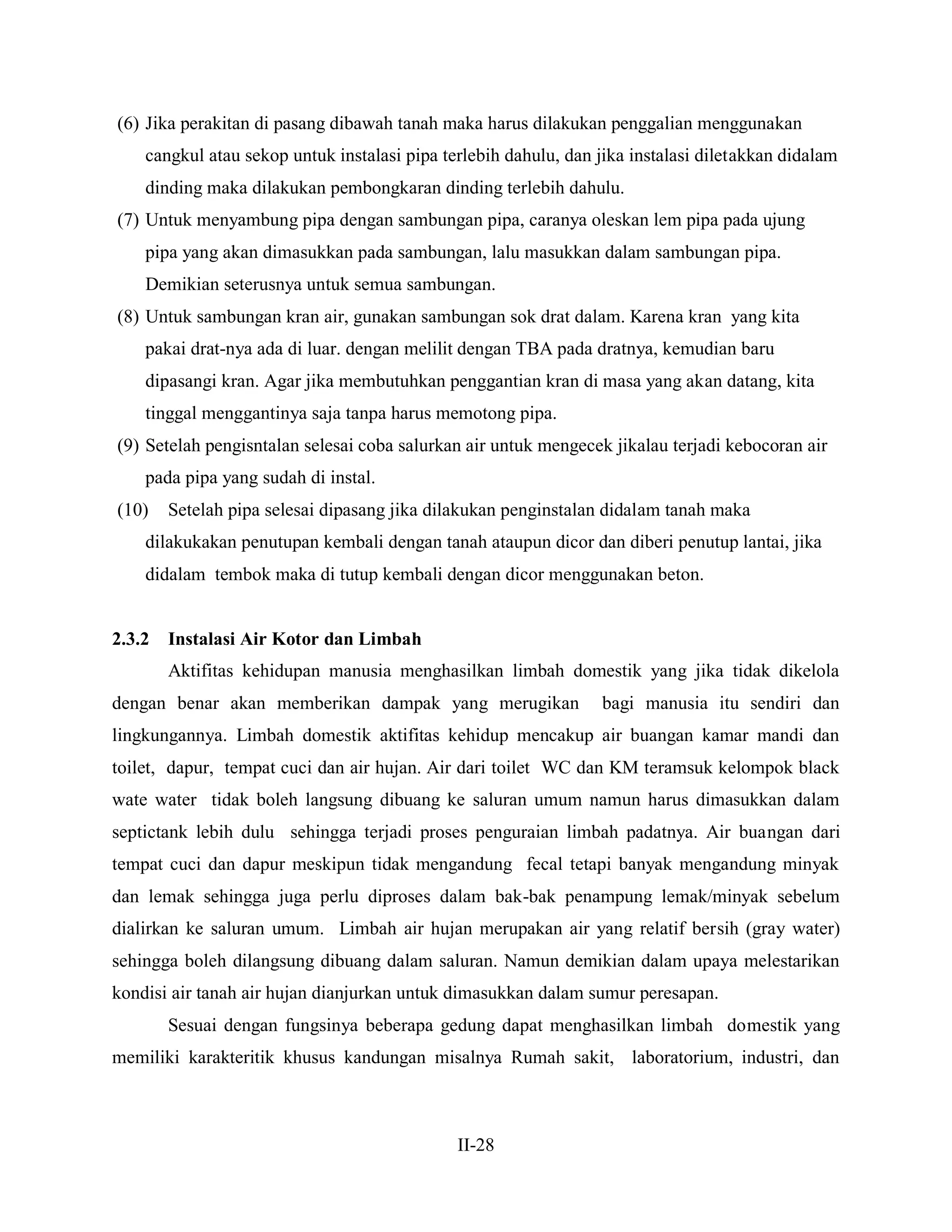 Modul TKP M1KB3 - INSTALASI AIR BERSIH DAN AIR KOTOR BANGUNAN | PDF