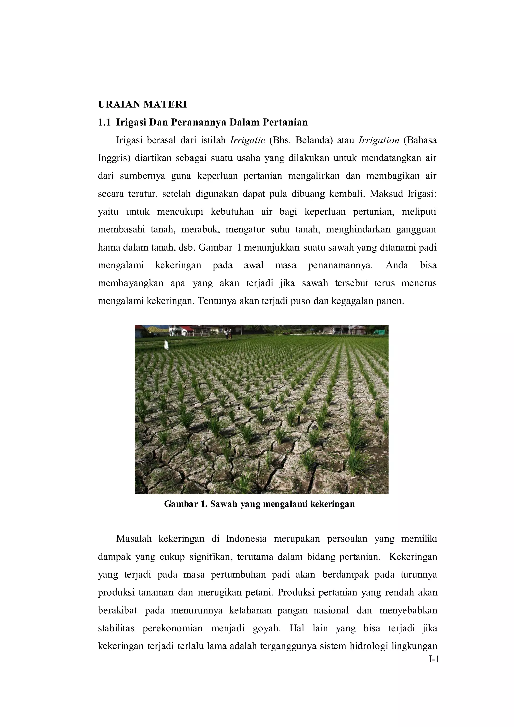 Modul M3KB1 TKP - Perkembangan Irigasi dan Peranannya dalam Pertanian | PDF