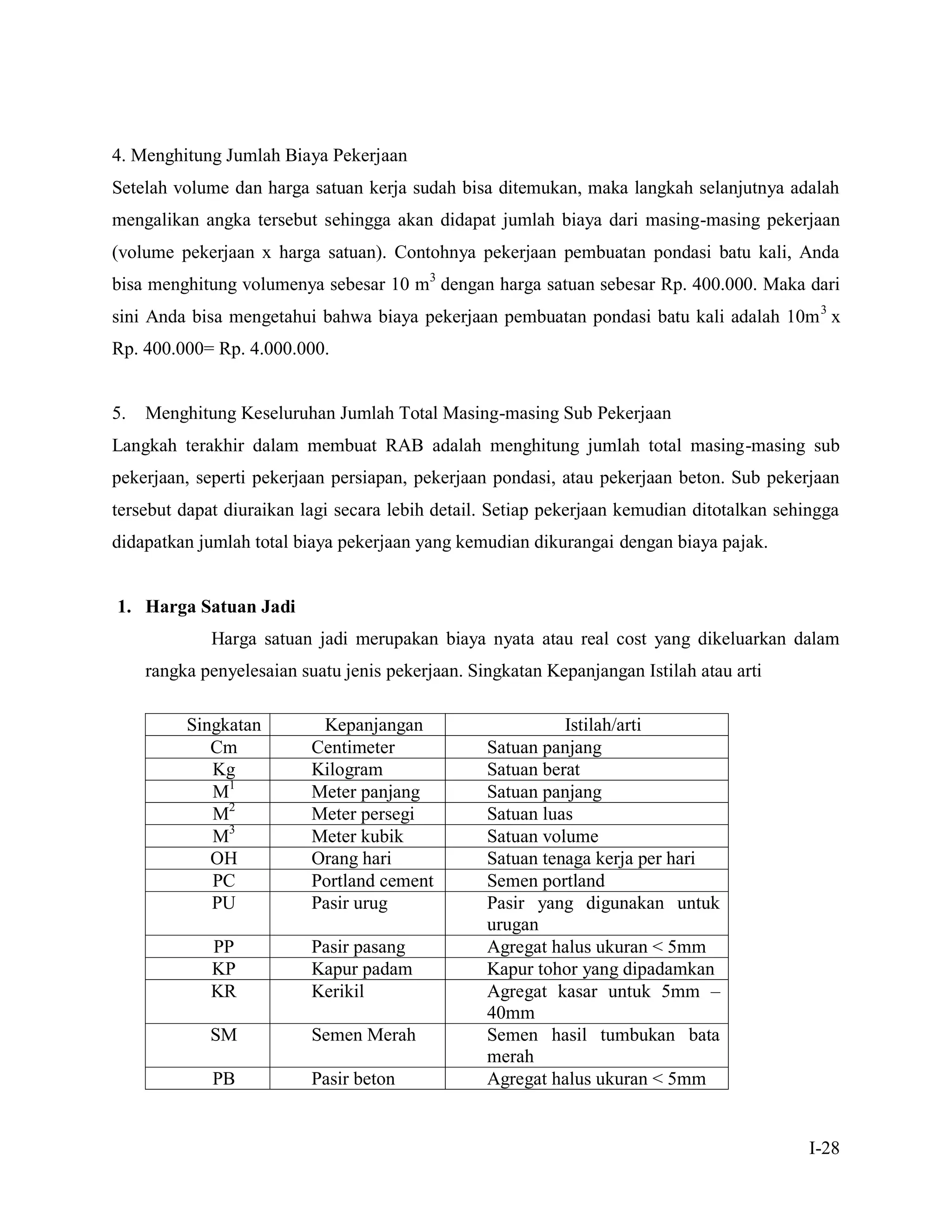 Modul TKP M6KB3 - Analisa Harga Satuan Pekerjaan | PDF