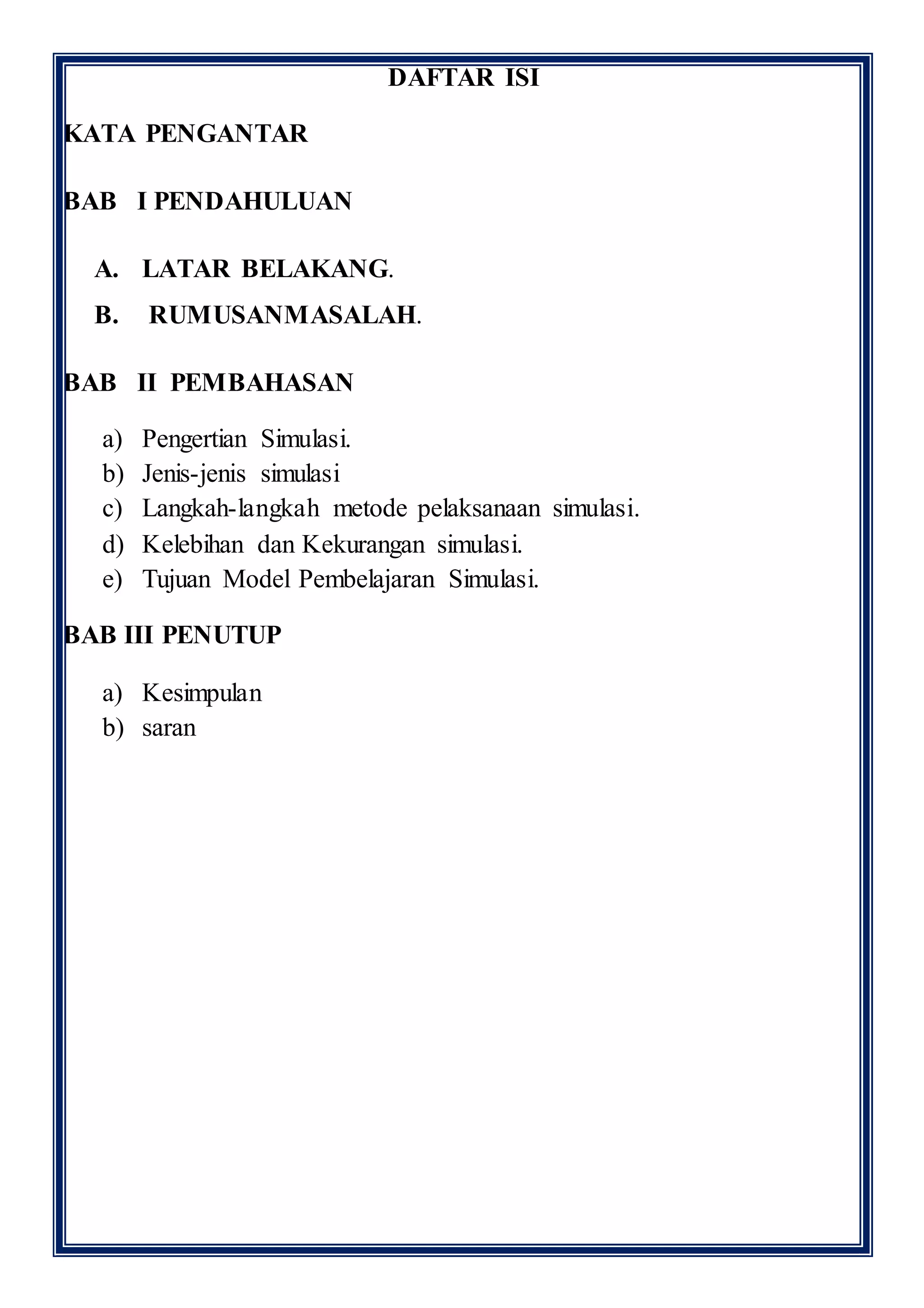 Modul pembelajaran simulasi | DOCX