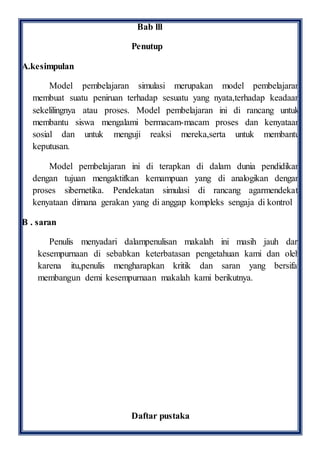 Modul pembelajaran simulasi | DOCX