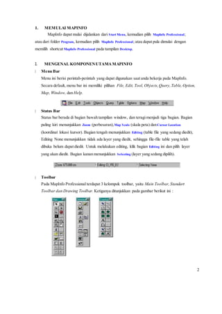 Tutorial MapInfo | DOCX