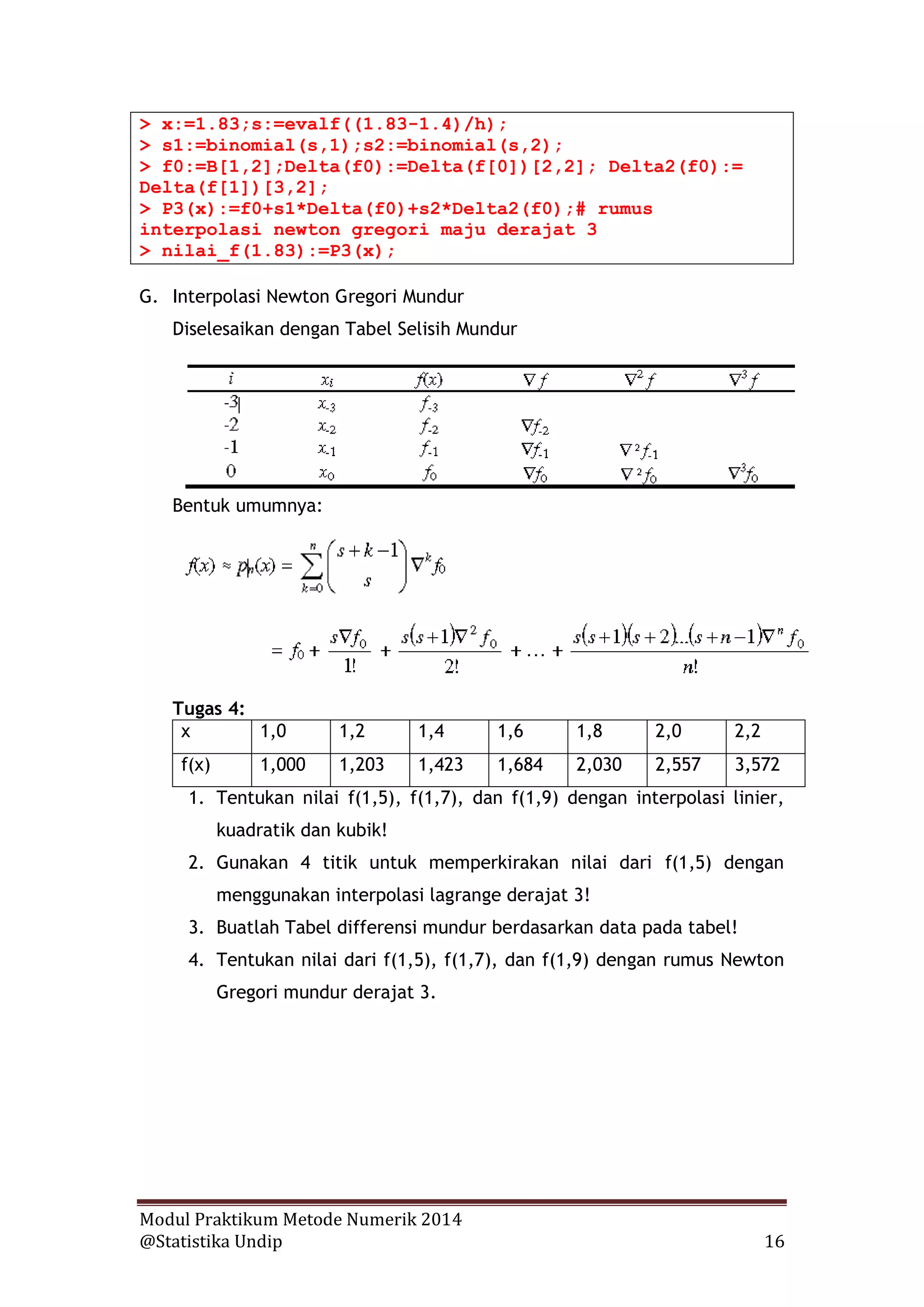 Modul maple untuk metnum 2014 | PDF