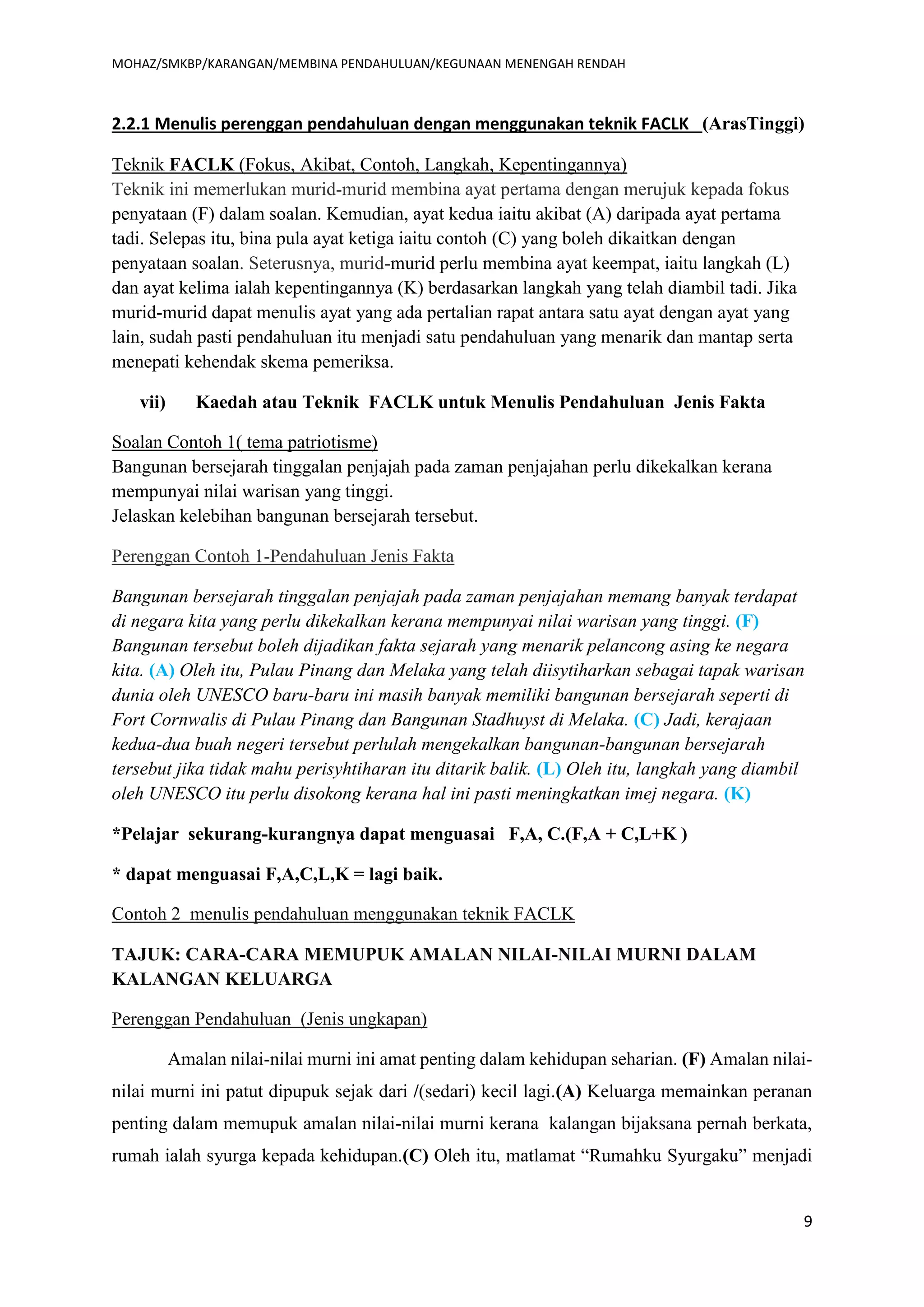Modul mari belajar perenggan pendahuluan | PDF