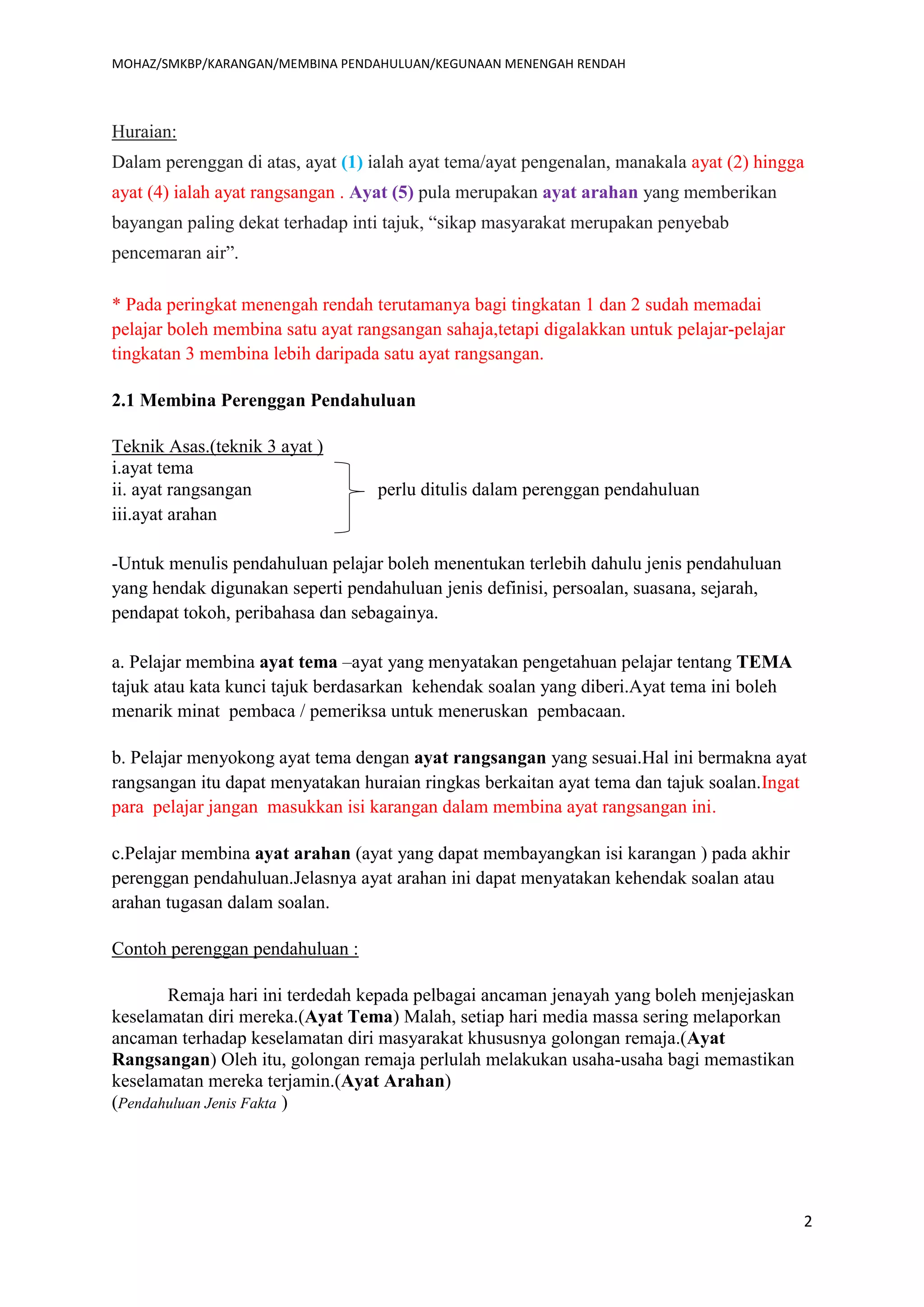 Modul mari belajar perenggan pendahuluan | PDF