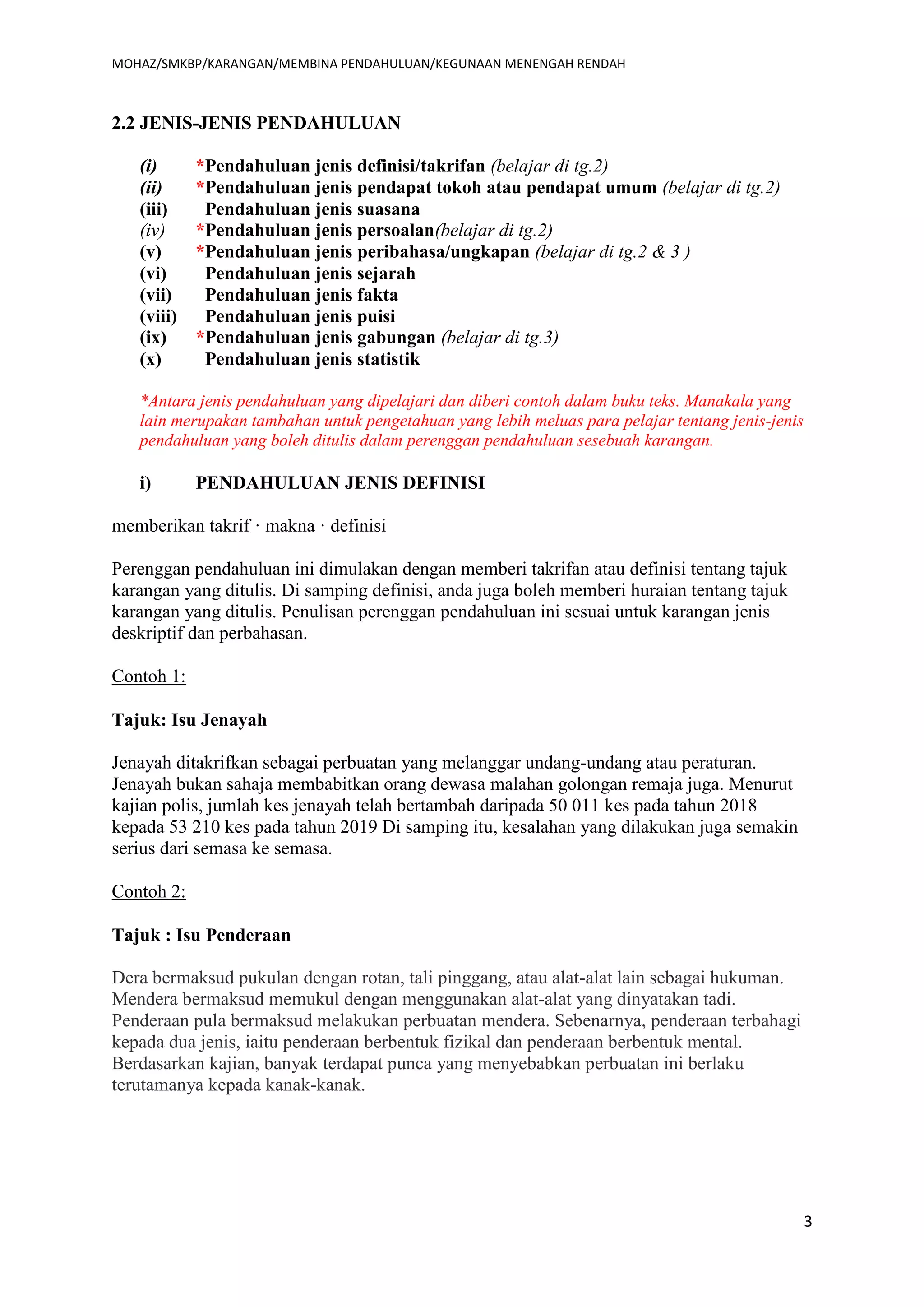 Modul mari belajar perenggan pendahuluan | PDF