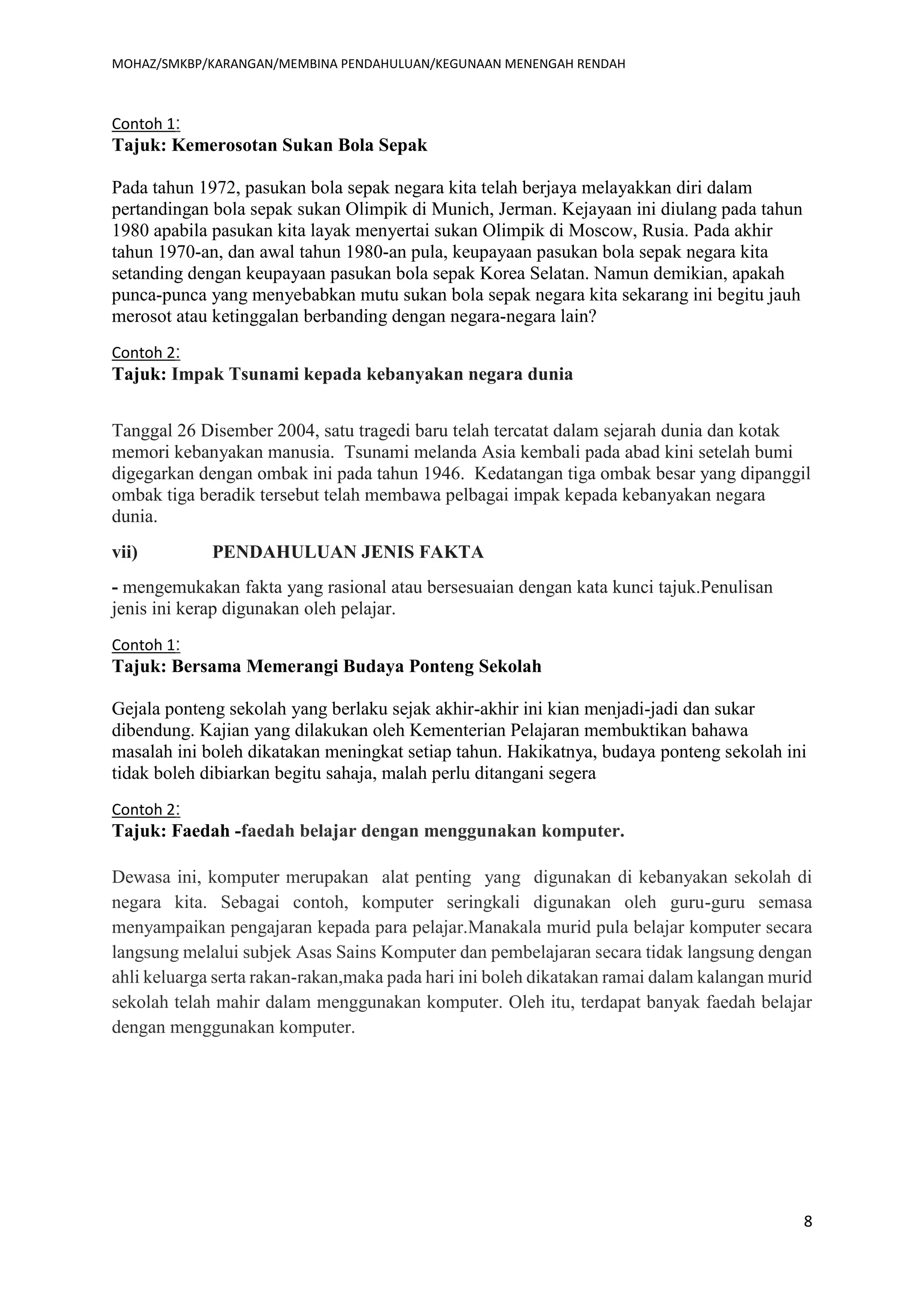 Modul mari belajar perenggan pendahuluan | PDF