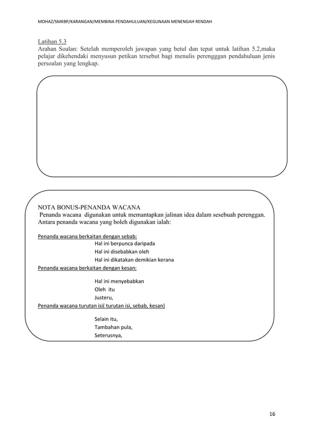 Modul mari belajar perenggan pendahuluan | PDF