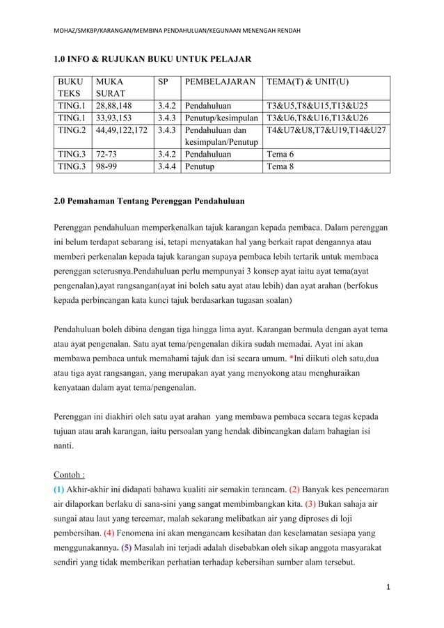 Modul mari belajar perenggan pendahuluan | PDF