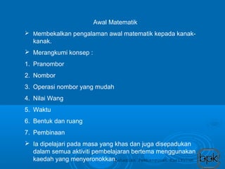 Modul Matematik Untuk Kanak-kanak Prasekolah | PPT