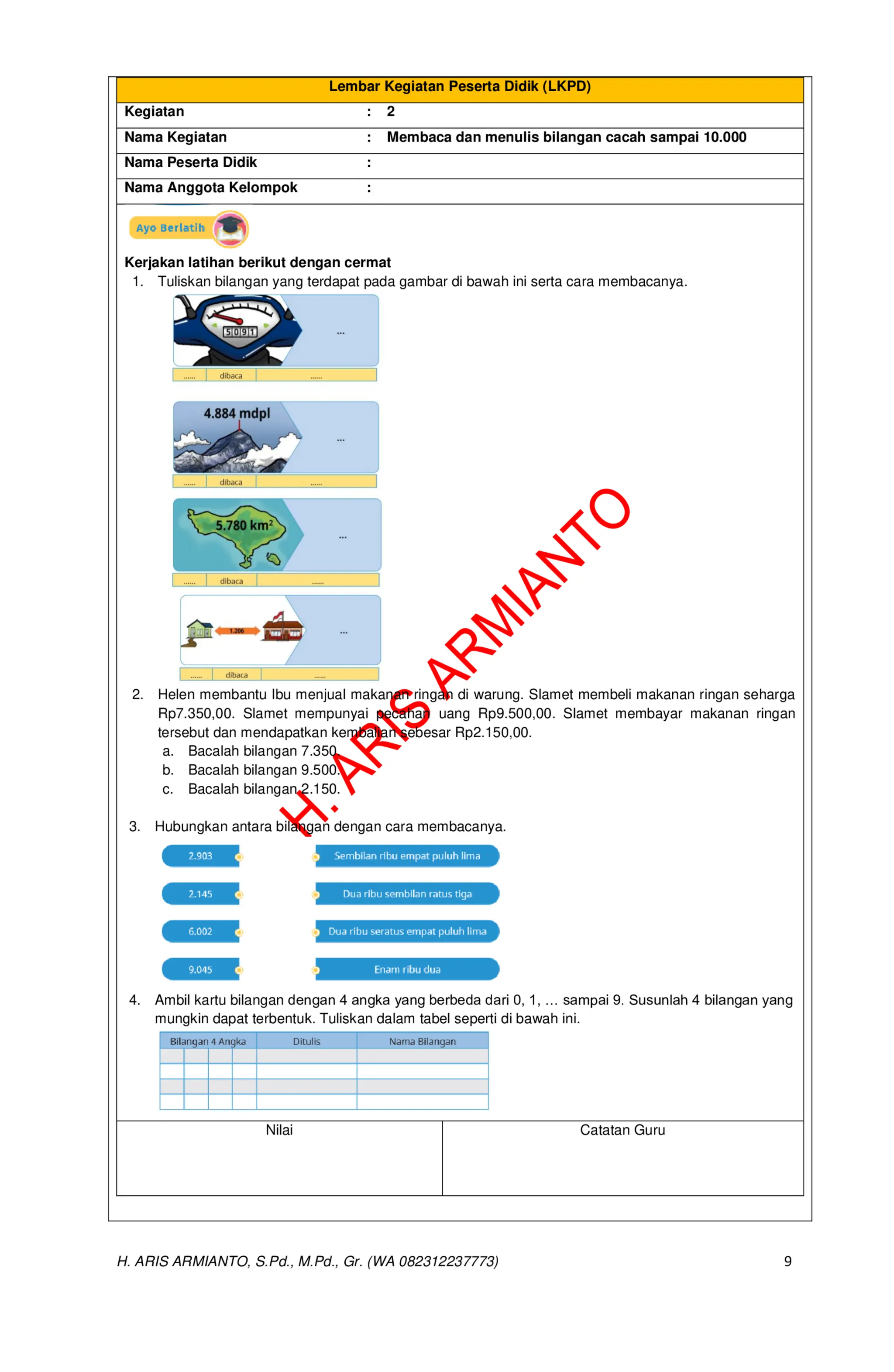 MODUL PEMBELAJARAN DEEP LEARNING MATEMATIKA KELAS 4 REVISI TERBARU CP 032 KURIKULUM MERDEKA ...