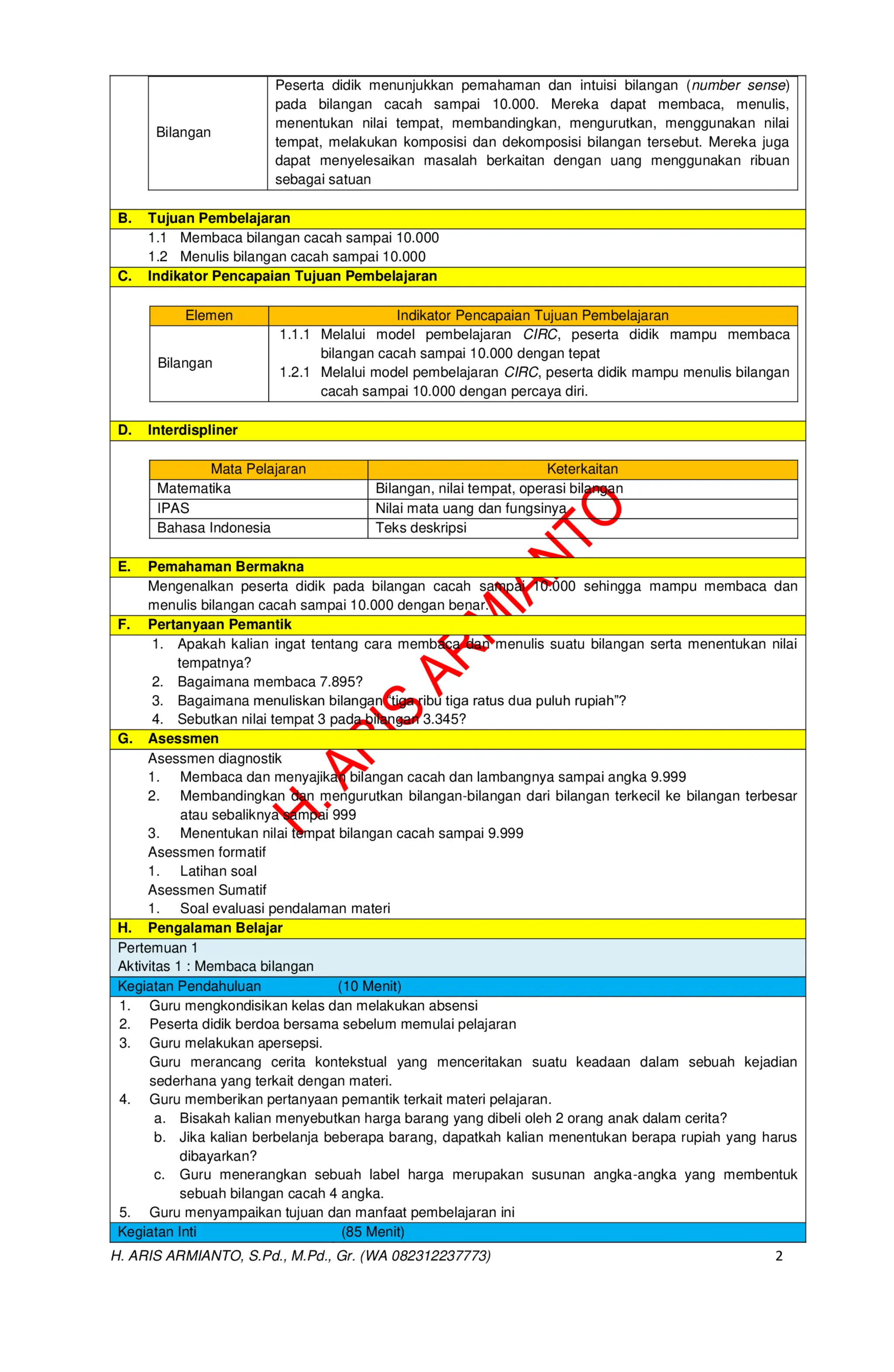 MODUL PEMBELAJARAN DEEP LEARNING MATEMATIKA KELAS 4 REVISI TERBARU CP 032 KURIKULUM MERDEKA ...