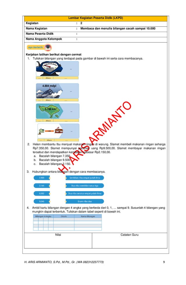 MODUL PEMBELAJARAN DEEP LEARNING MATEMATIKA KELAS 4 REVISI TERBARU CP 032 KURIKULUM MERDEKA ...