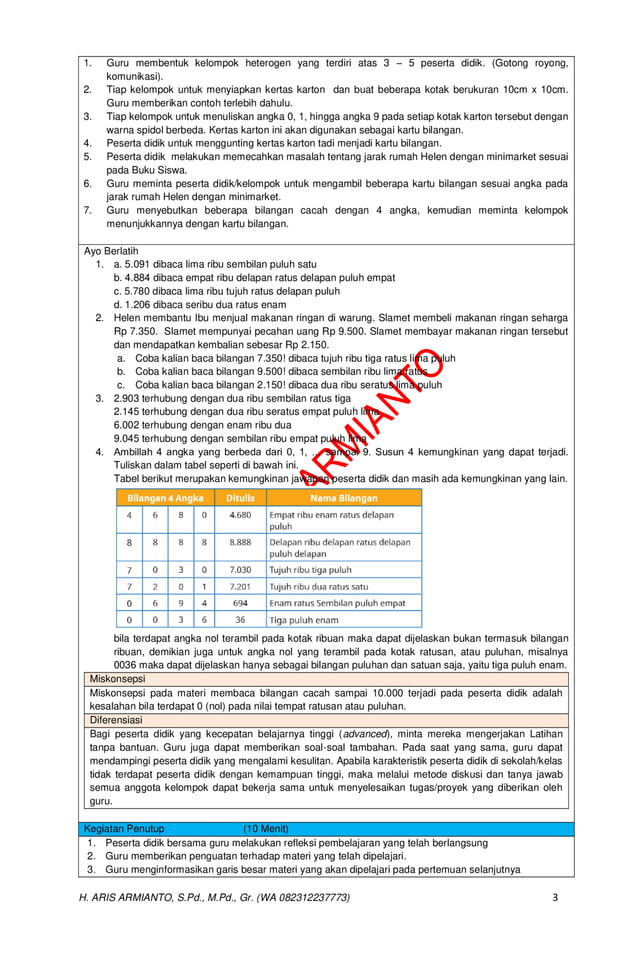 MODUL PEMBELAJARAN DEEP LEARNING MATEMATIKA KELAS 4 REVISI TERBARU CP 032 KURIKULUM MERDEKA ...