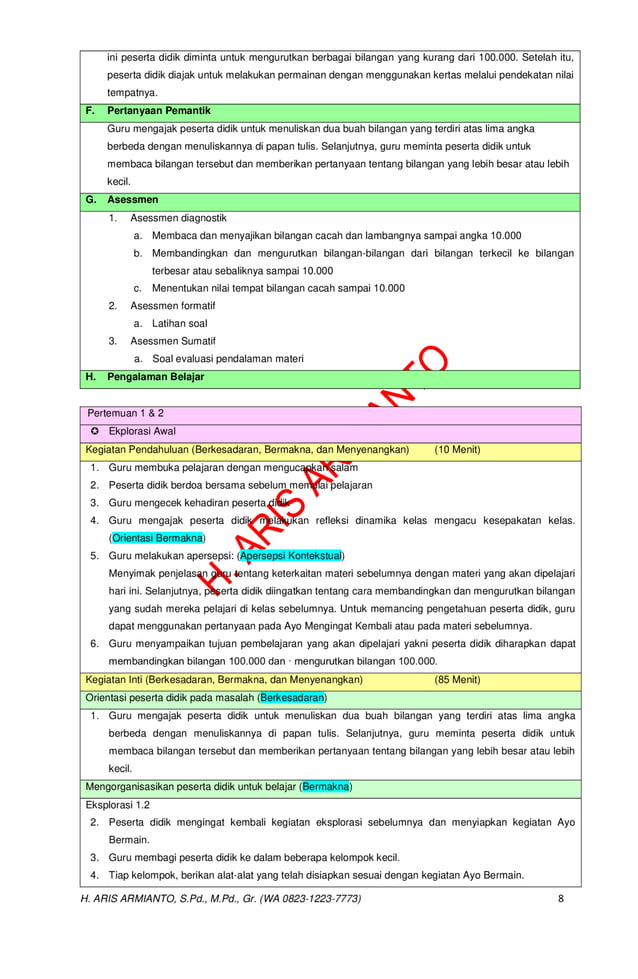 MODUL PEMBELAJARAN DEEP LEARNING MATEMATIKA KELAS 5 CP 032 REVISI 2025 KURIKULUM MERDEKA ...