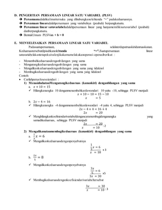 Modul math plsv dan pt lsv | PDF