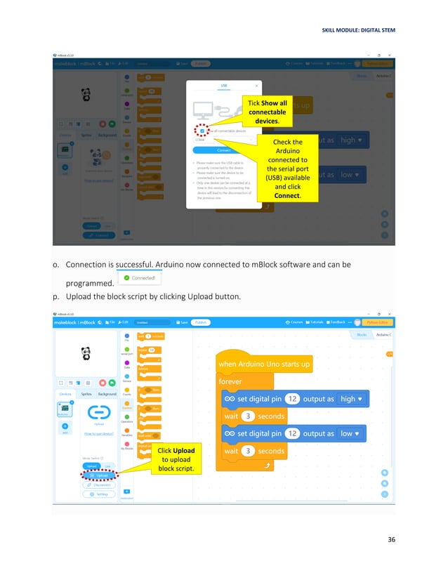 Modul mBlock 5 and arduino.pdf | Programming Languages | Computing